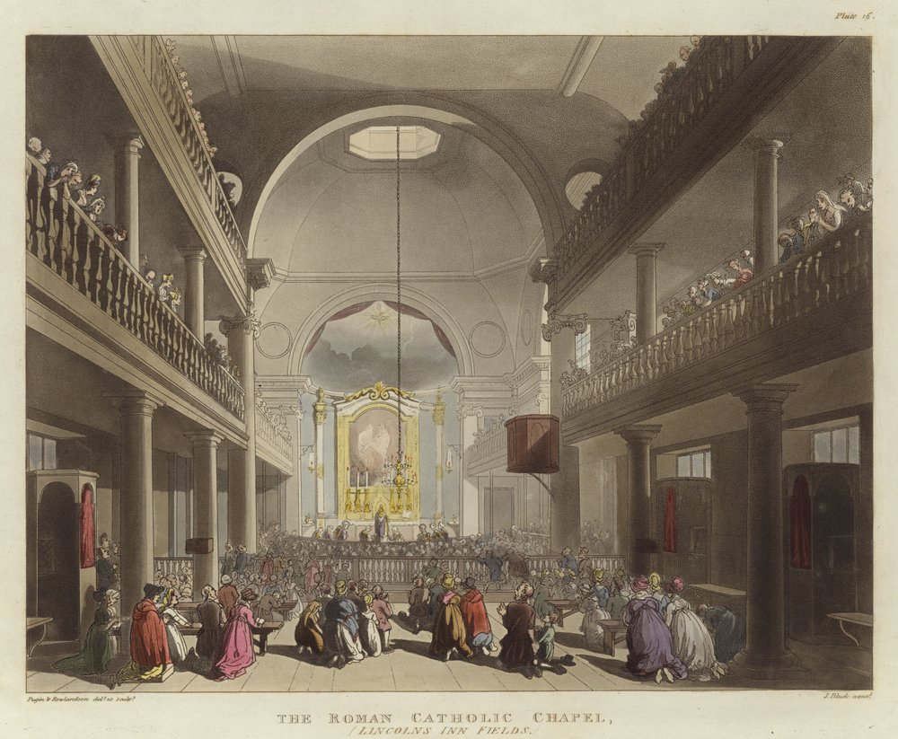 The Roman Catholic Chapel by Pugin and Rowlandson