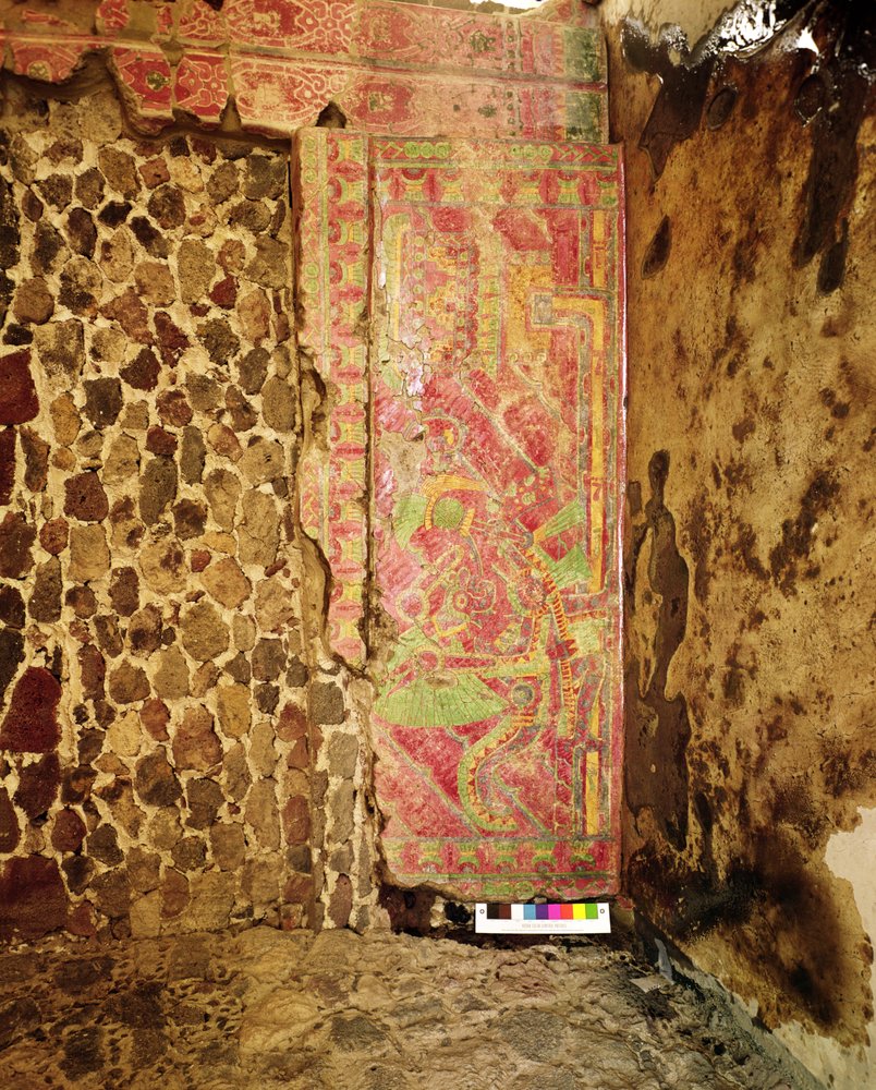Mural of Feathered Serpent by Teotihuacan: Fine art print