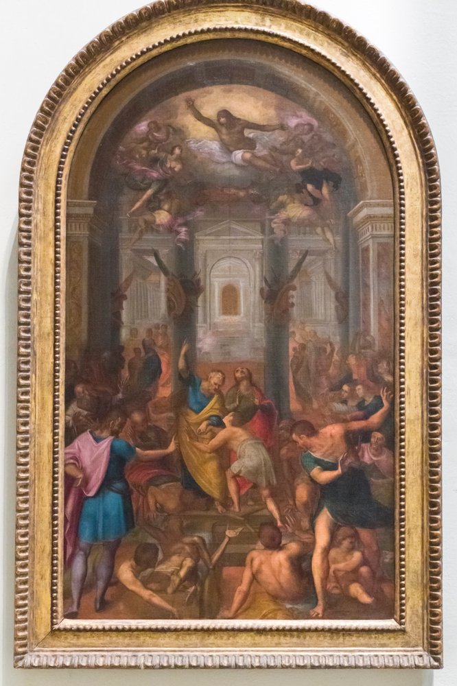 Miracle of St. Peter's shadow by Tommaso Laureti