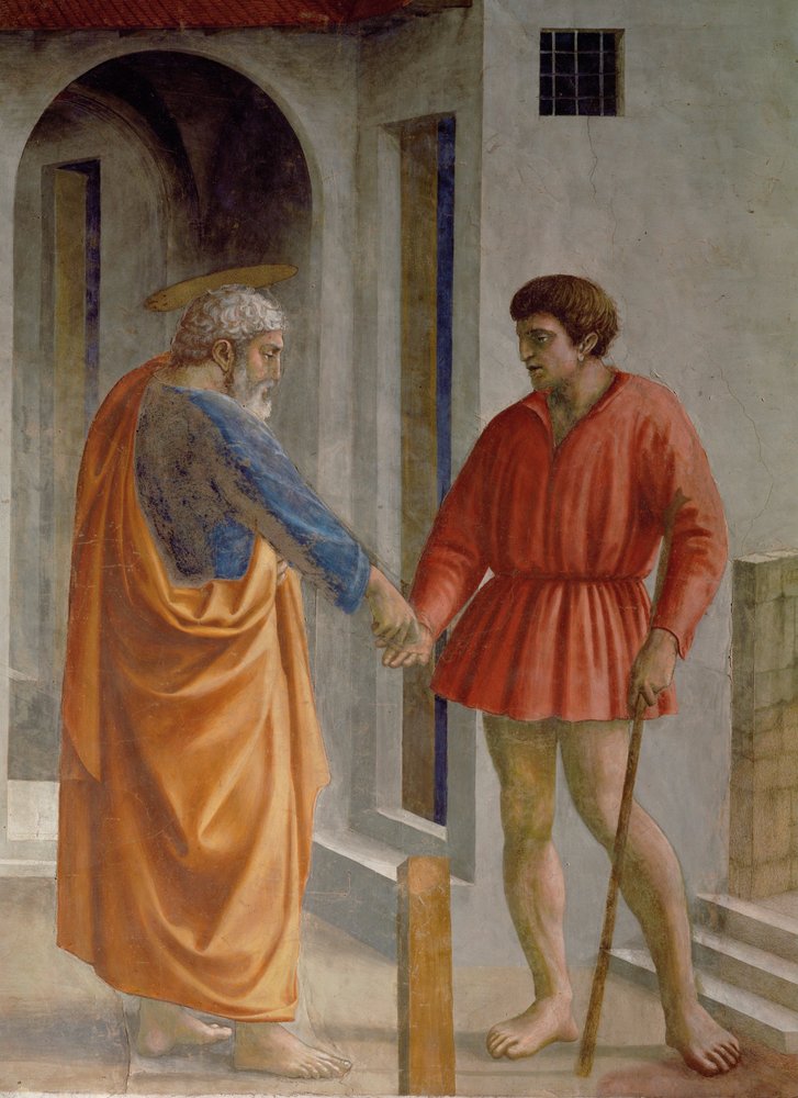 Saint Peter Hands the Tribute to the Tax Collector, After He Has Found ...