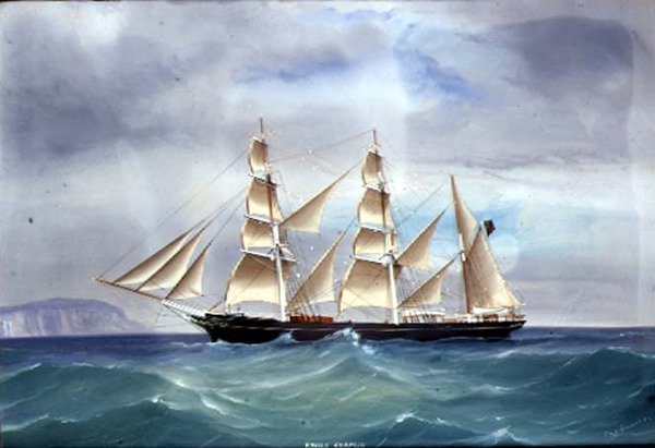 The Steam Yacht 'Emily Chapman' in Full Sail