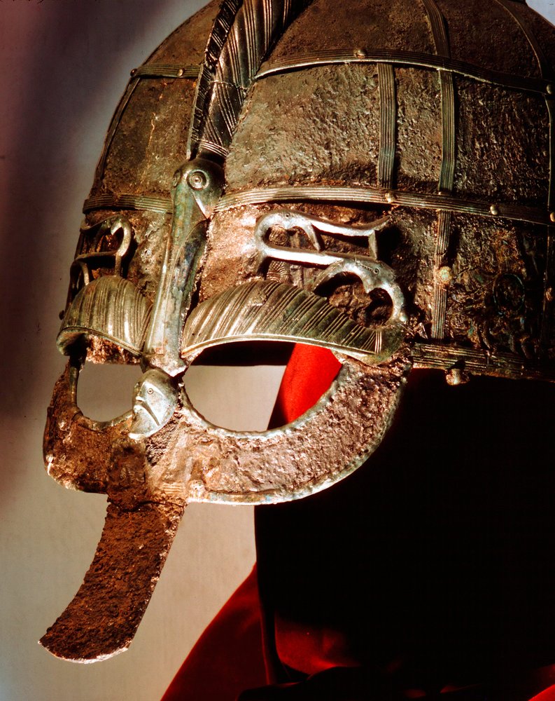 Anglo-Saxon helmet from the Sutton Hoo Treasure by Unbekannt