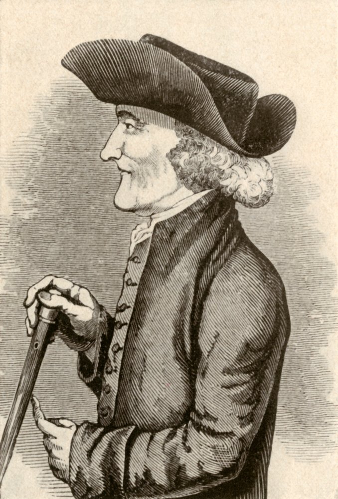 Cocked hat worn by a Quaker gentleman of Pennsylvania, 1774, 1937