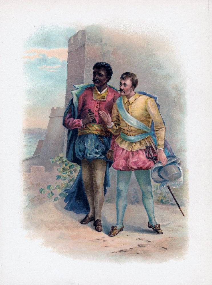 Othello And Iago Kneeling