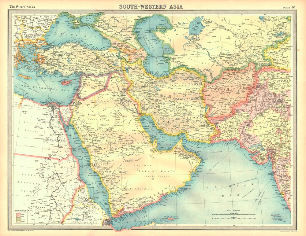 West Asia Political Map