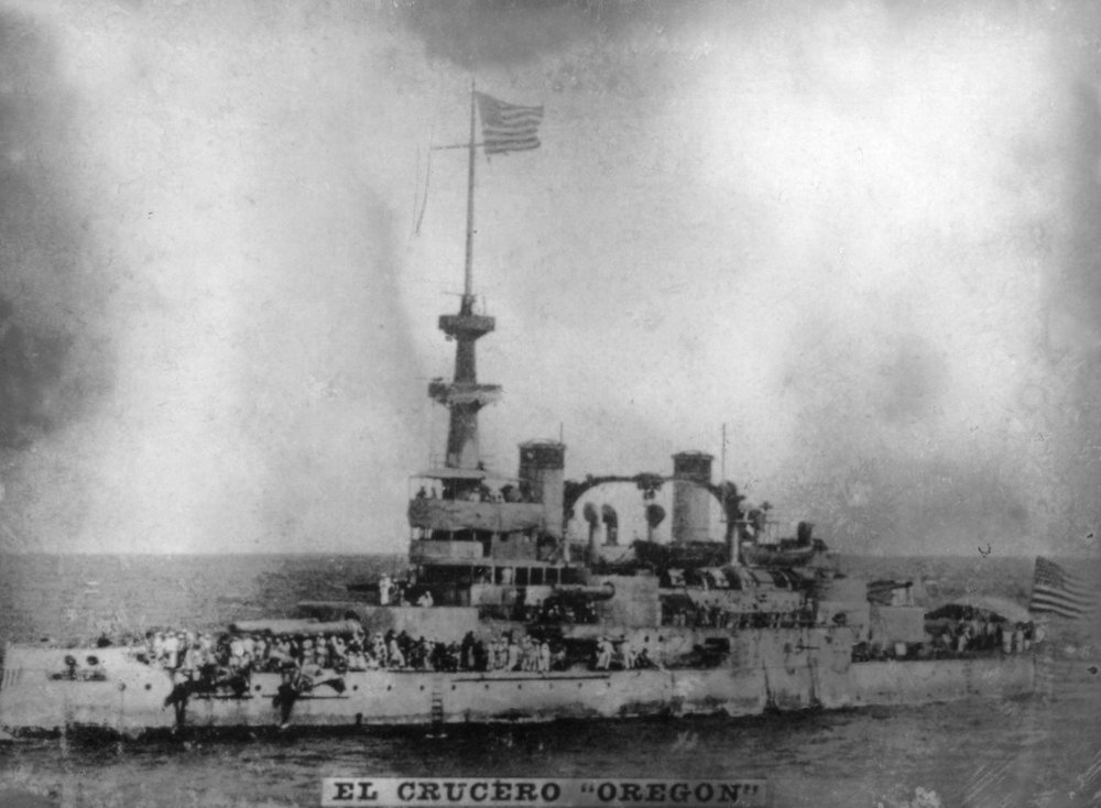 The Oregon battleship by Unbekannt: Buy fine art print