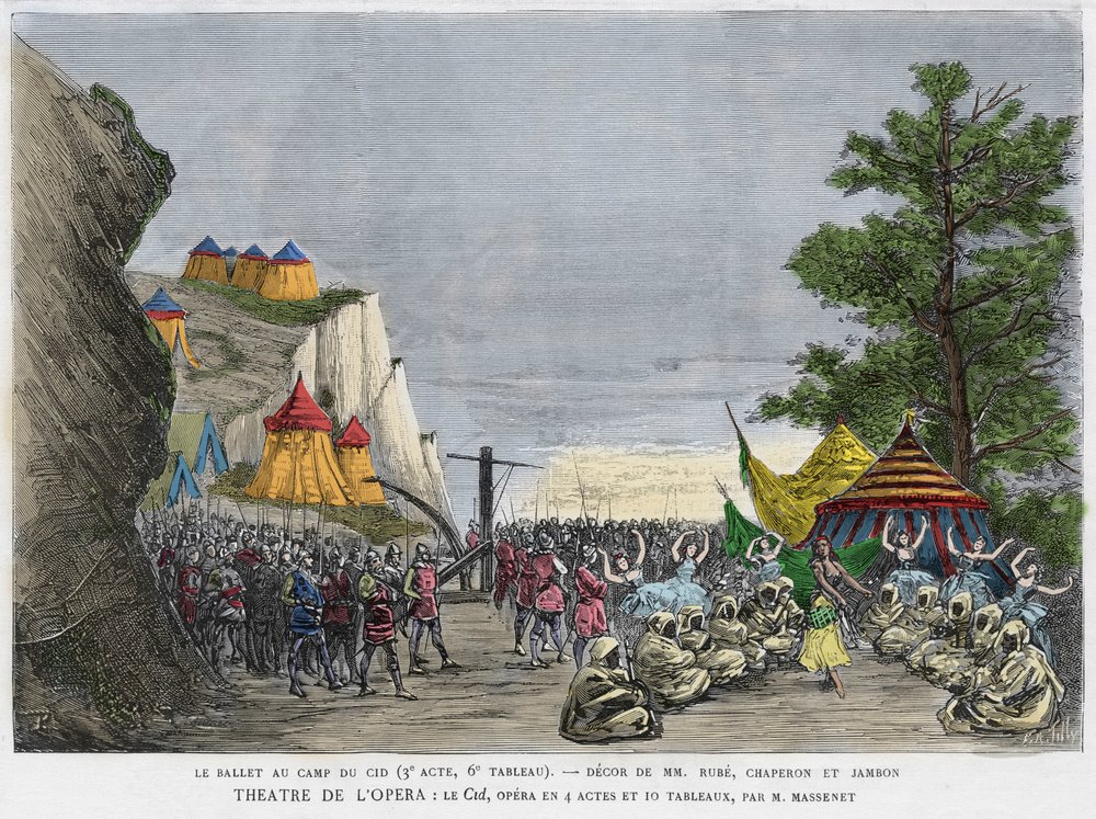 Ballet Scene at the Military Camp of the Cid. Illustration of 'Le Cid ...