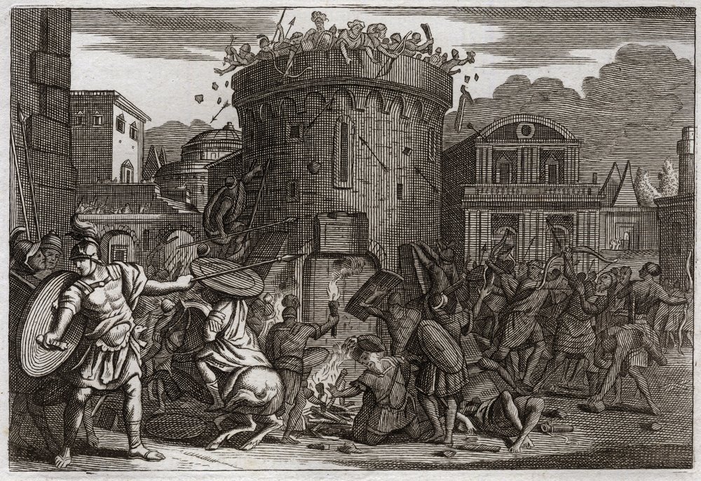 Bible of Royaumont, Old Testament: Death of Abimelech. Abimelech is ...