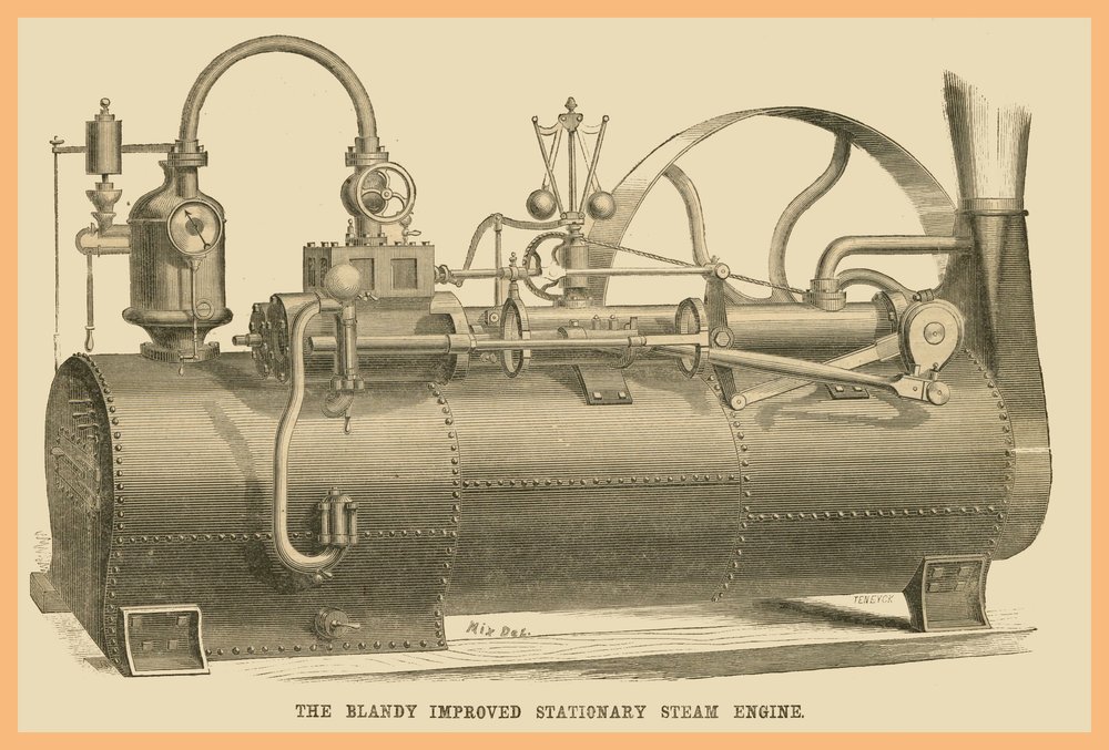 Blandy Improved Stationary Steam Engine by Unknown Artist