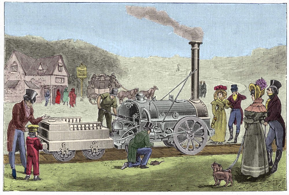 The Stephenson Locomotive 'The Rocket' by Unknown artist