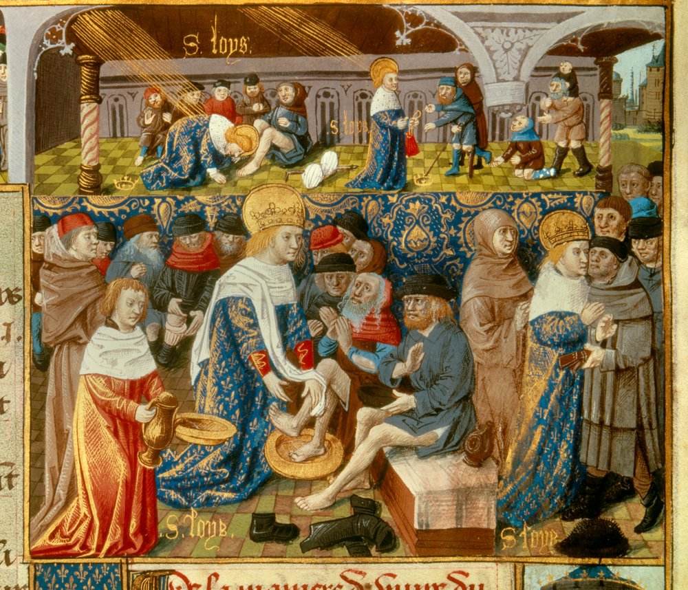 King Louis IX Washing the Feet of the Poor by Unknown artist