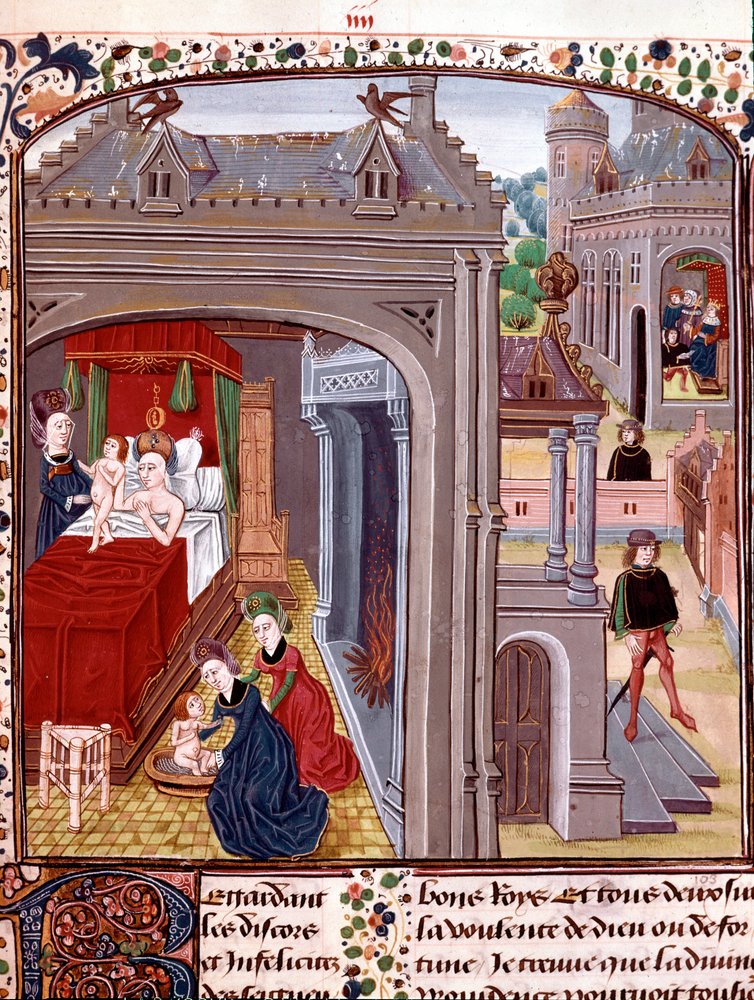 The birth of Alexander the Great (356-323 BC), son of Olympias and ...
