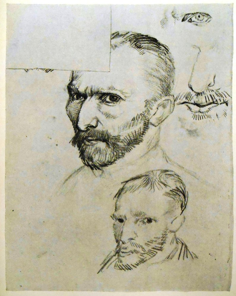 Three Self-Portraits by Vincent van Gogh: Fine art print