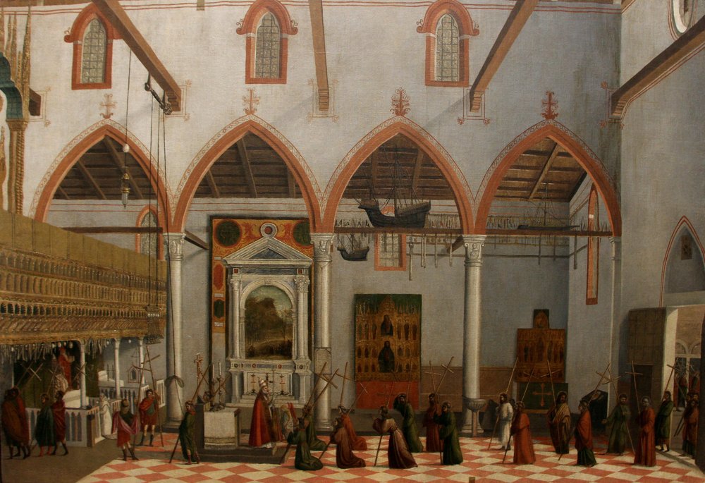 Vision of the Prior Ottobon with the Appearance of the Crucifixes of ...
