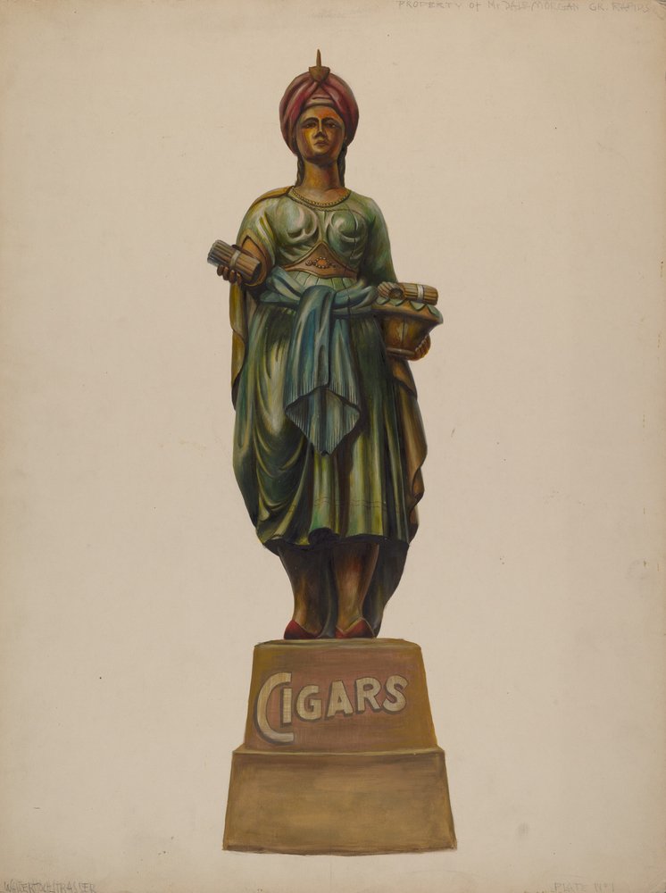 Cigar Store Figure by Walter Hochstrasser: Fine art print