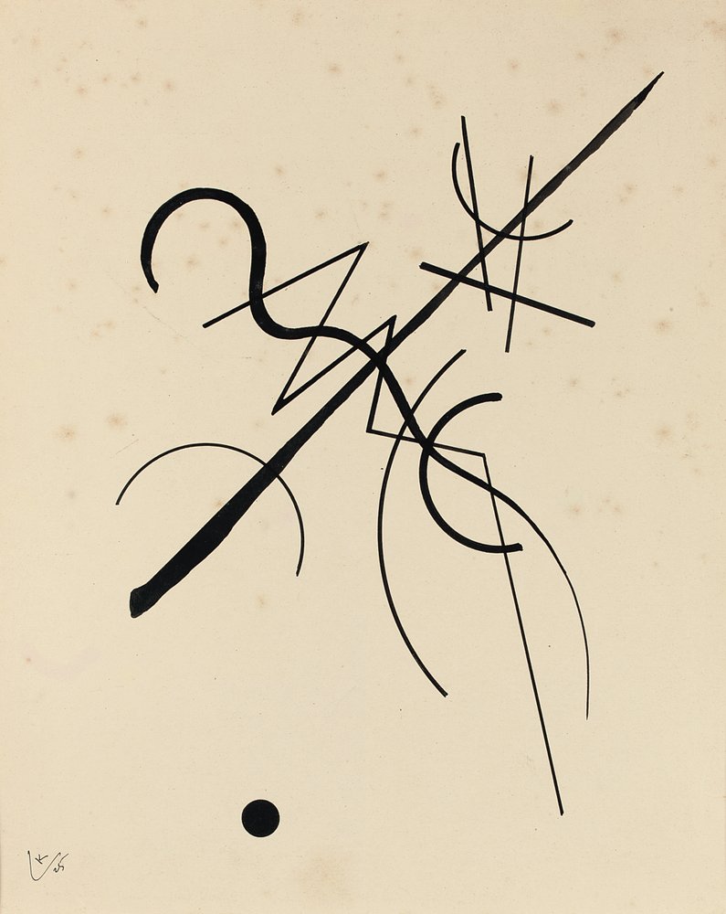 Drawing for Point and Line to Plane by Wassily Kandinsky