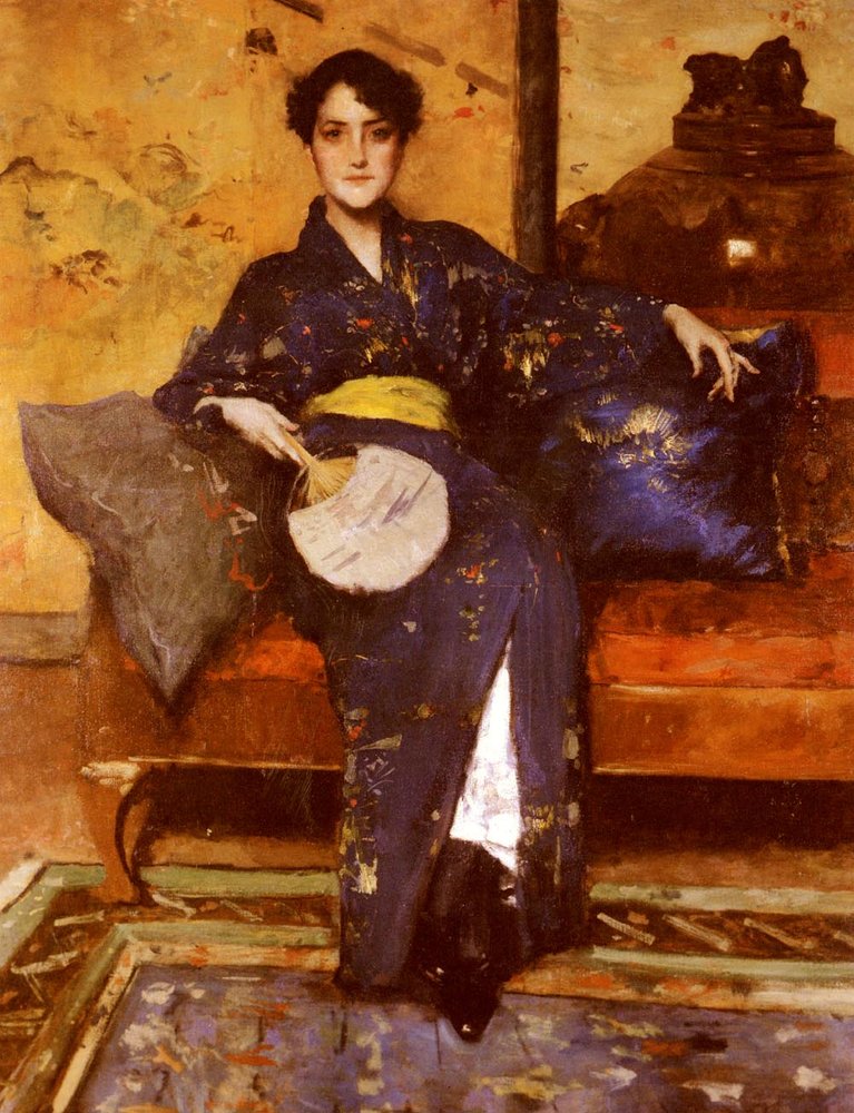 The Blue Kimono by William Merritt Chase: Fine art print