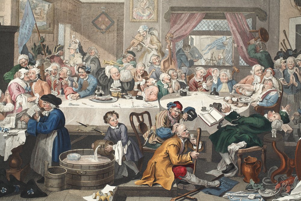An Election Entertainment, Illustration from 'Hogarth Restored: The ...