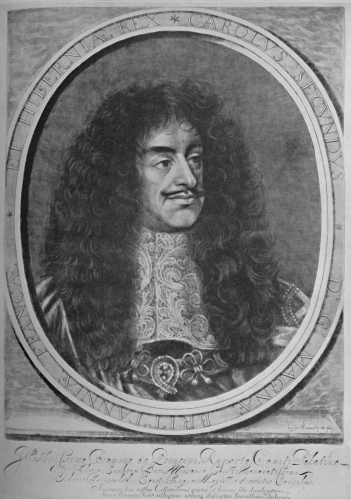 Portrait of Charles II by William Sherwin: Fine art print