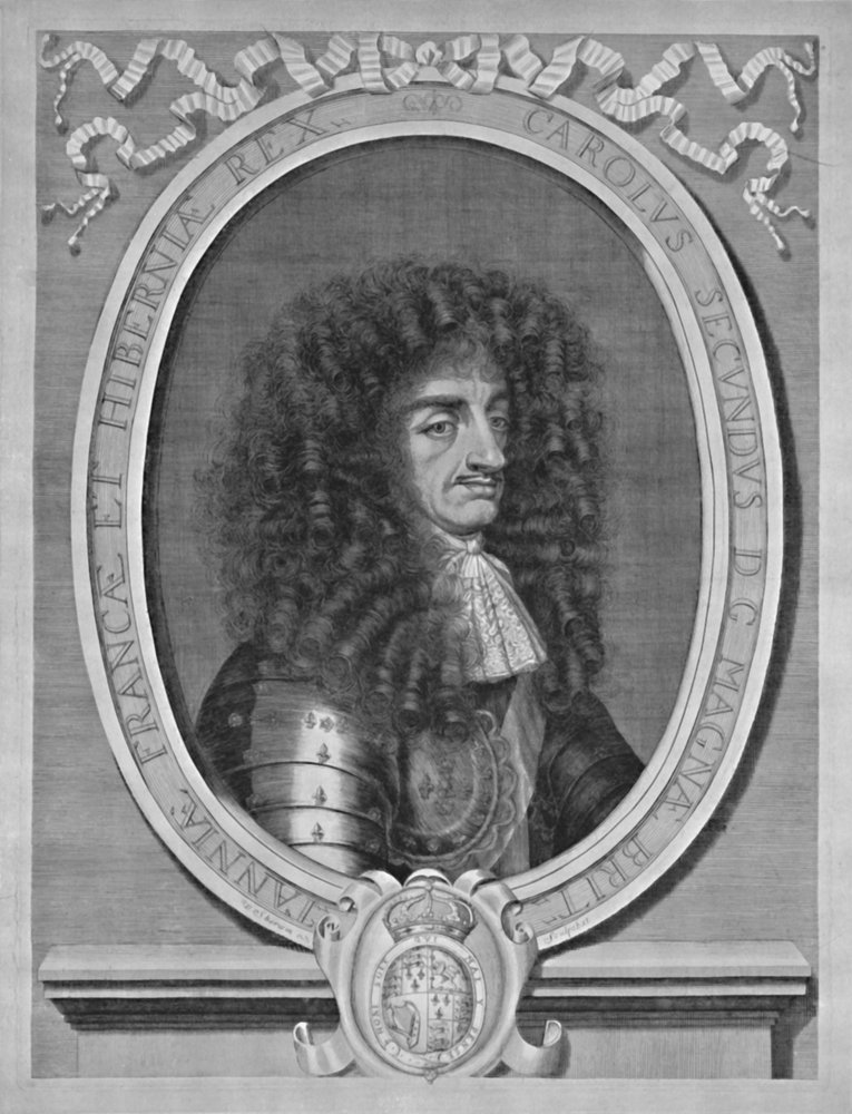 Portrait of Charles II by William Sherwin: Fine art print