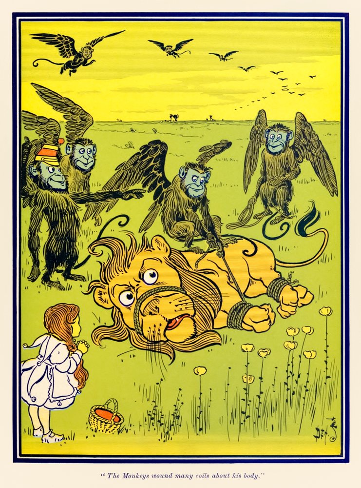 'The Monkeys Wound Many Coils Around His Body.' from 'The Wonderful ...