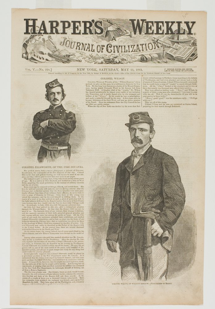 Colonel Wilson and Colonel Ellsworth of the Fire Zouaves