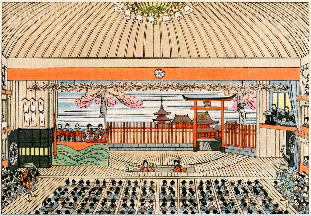 Traditional Japanese theater: the stage of Kaboukiza, Tokyo's main ...