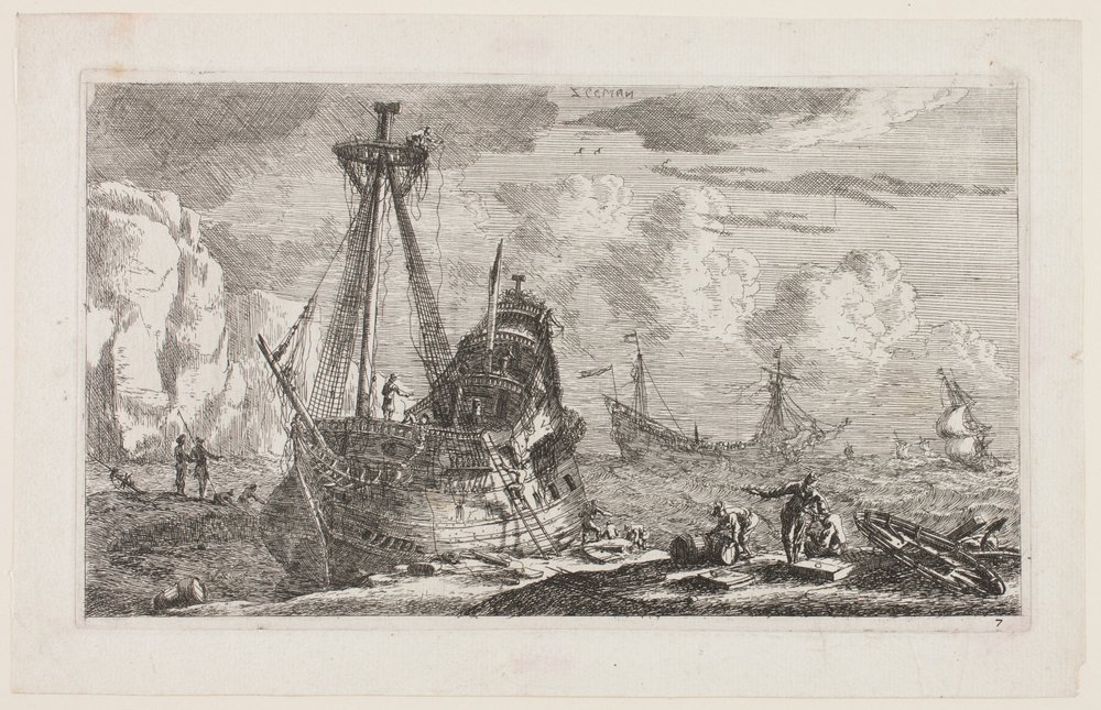 Merchant Ships by called Zeeman Reinier Nooms