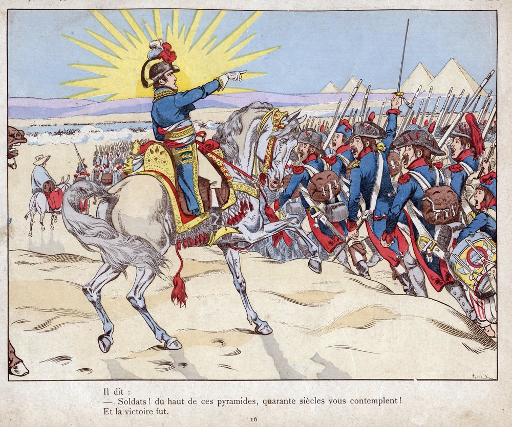 Campaign of Egypt: Napoleon leads his troops to the Battle of the ...