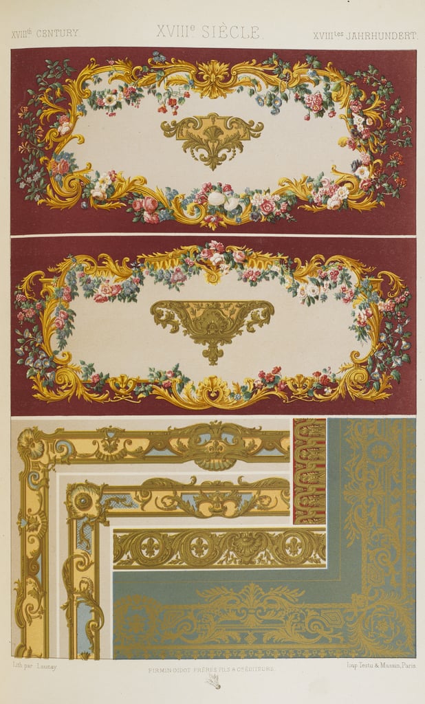 XVIII Century, plate 92 from 'Polychromatic Ornament: One Hundred ...