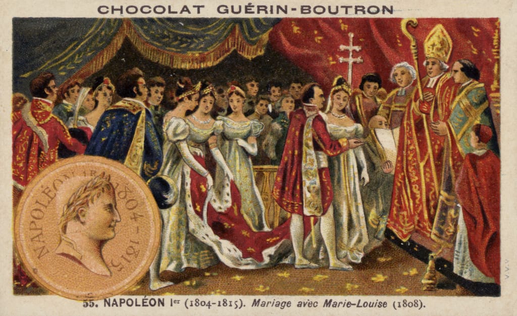 Marriage of Napoleon and Marie Louise of Austria (chromolitho)