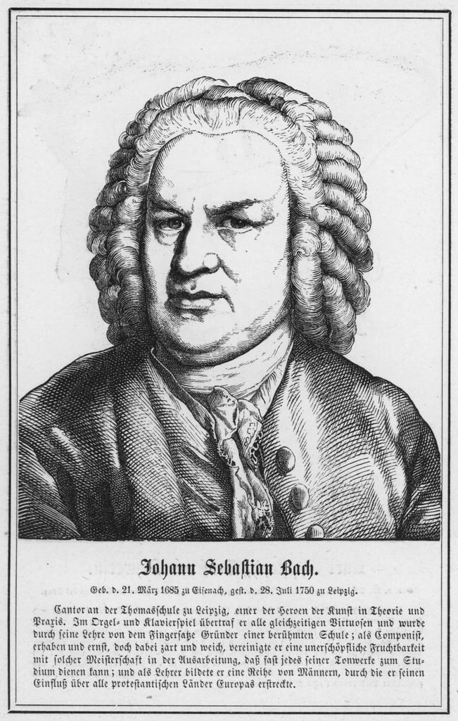 Johann Sebastian Bach (engraving) by German School