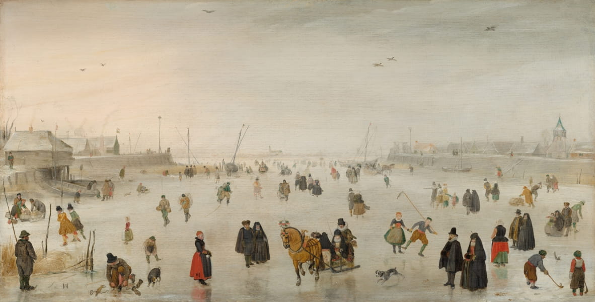 A Scene on the Ice by Hendrick Avercamp: Fine art print
