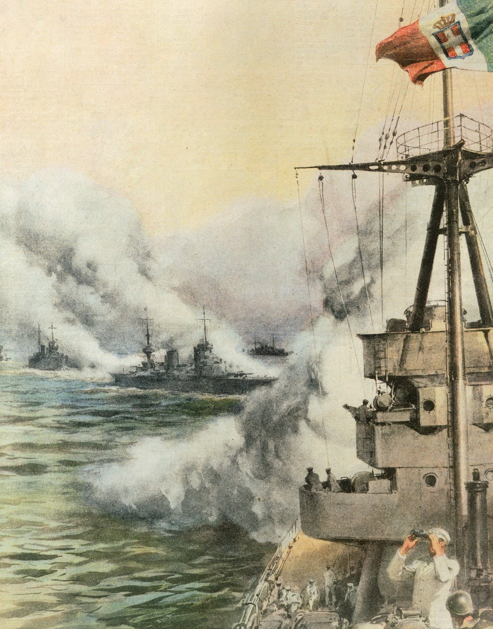 Sighted by Enemy Aircraft, Italian Convoy Releases Smokescreen to ...