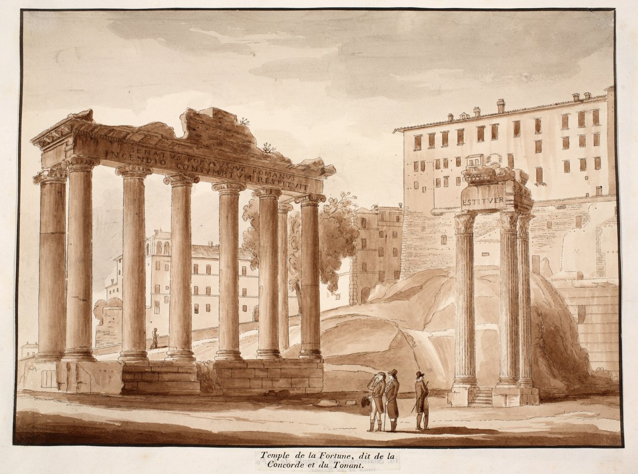 The Temple of Fortune, Known as the Temple of Concord and the Temple of ...