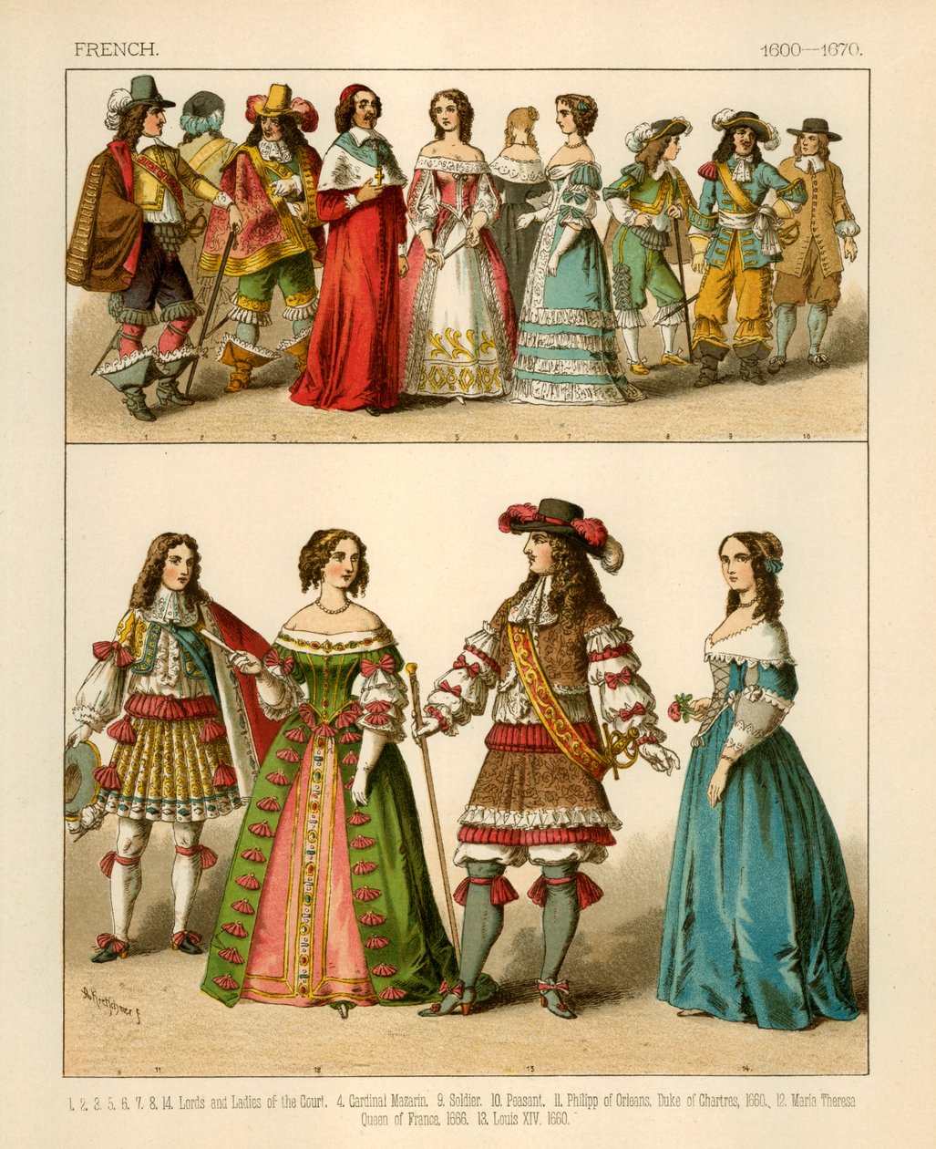 French Costumes 1600-1670 by Albert Kretschmer