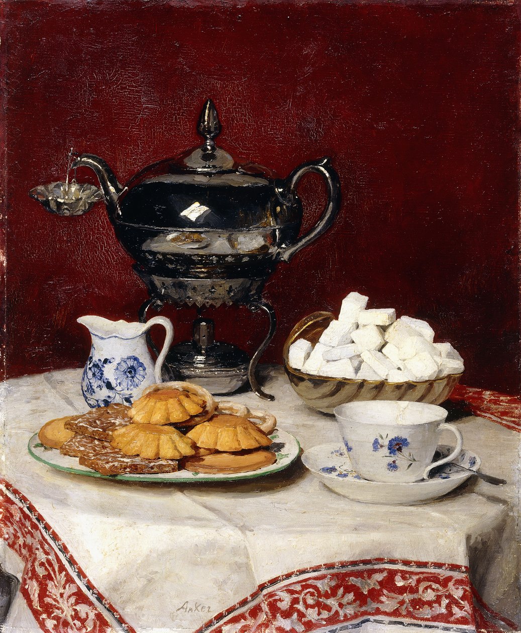 Still Life: Tasteful Tea by Albert Anker: Fine art print