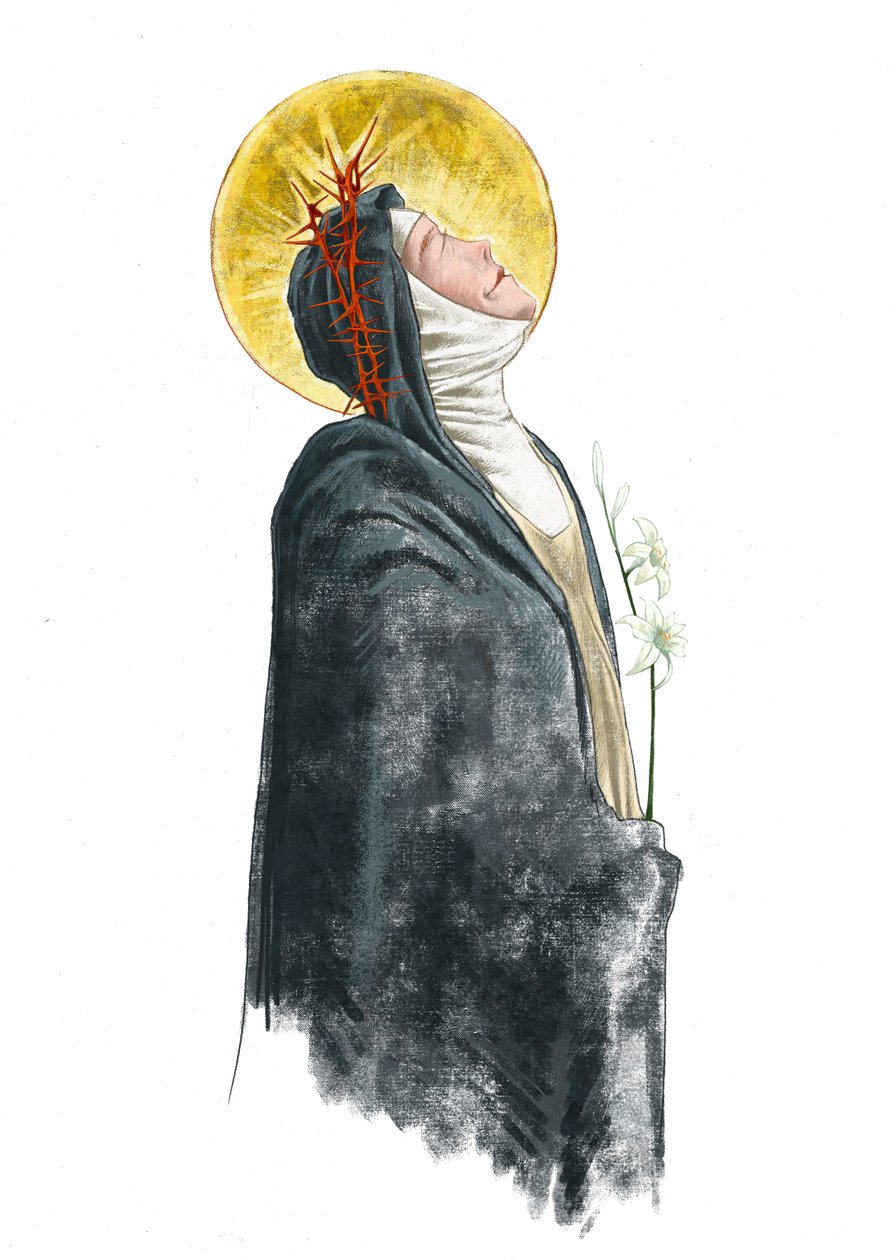 Artwork Of St Catherine Of Siena St Catherine Of Siena Fine Art Print