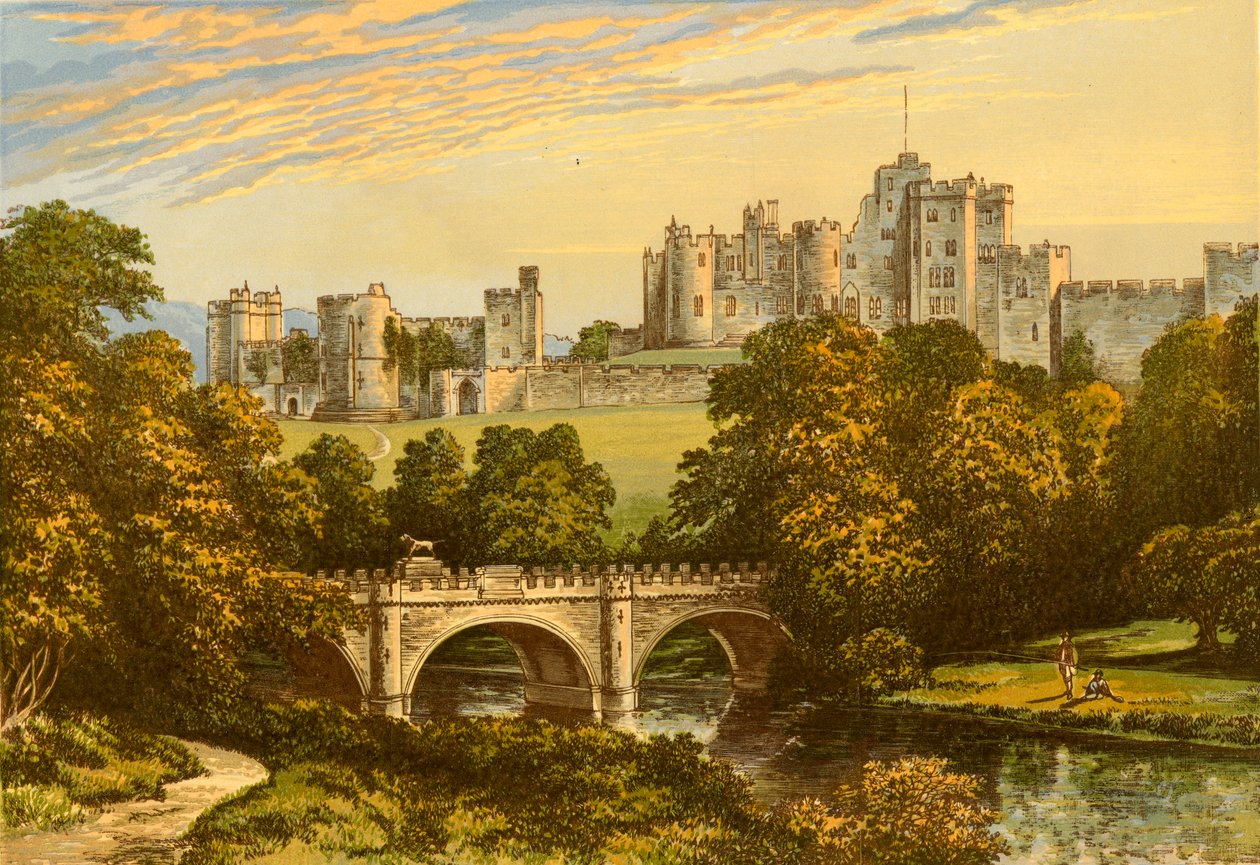 Alnwick Castle by Alexander Francis Lydon: Fine art print
