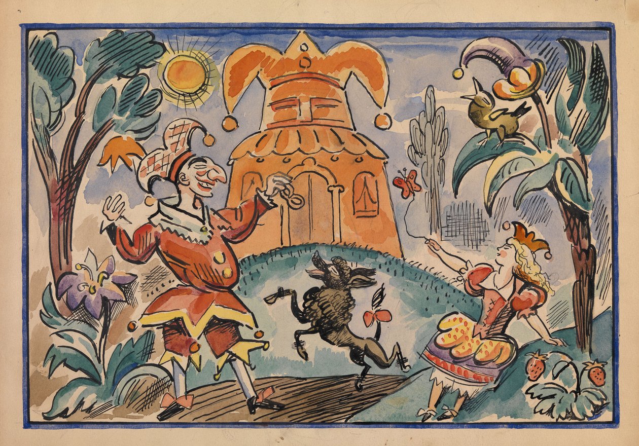 Illustration for War of Petrushka and Stepka-Rastrepka by Evgeni Schwartz