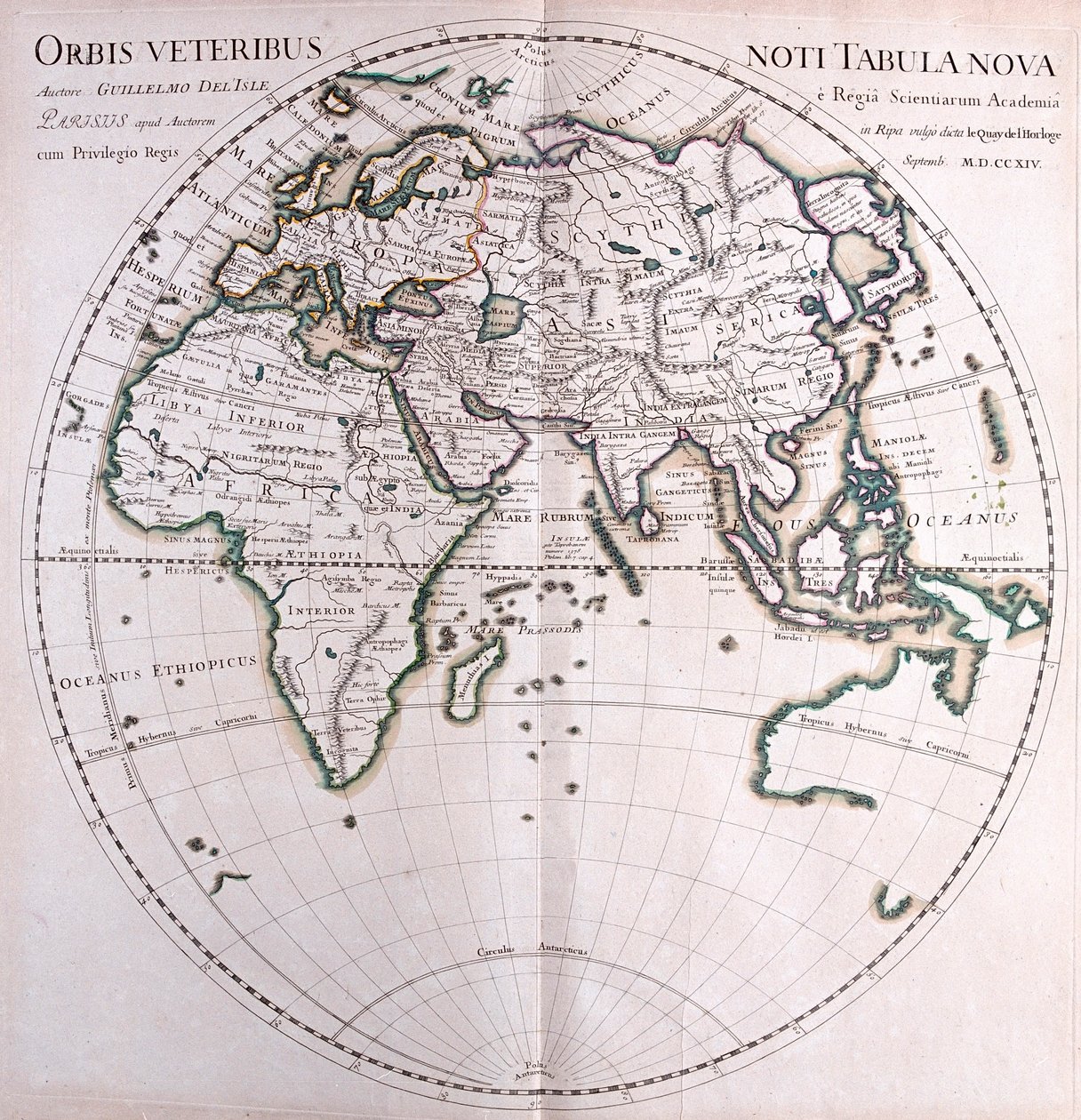 World Map by Alexis-Hubert Jaillot: Buy fine art print