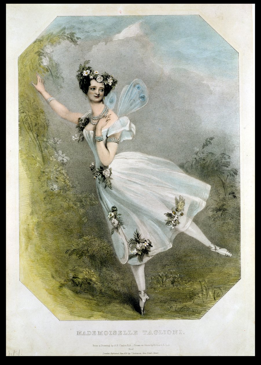 Marie Taglioni (1804-84) in 'Flore et Zephire' by Cesare Bossi, c.1830