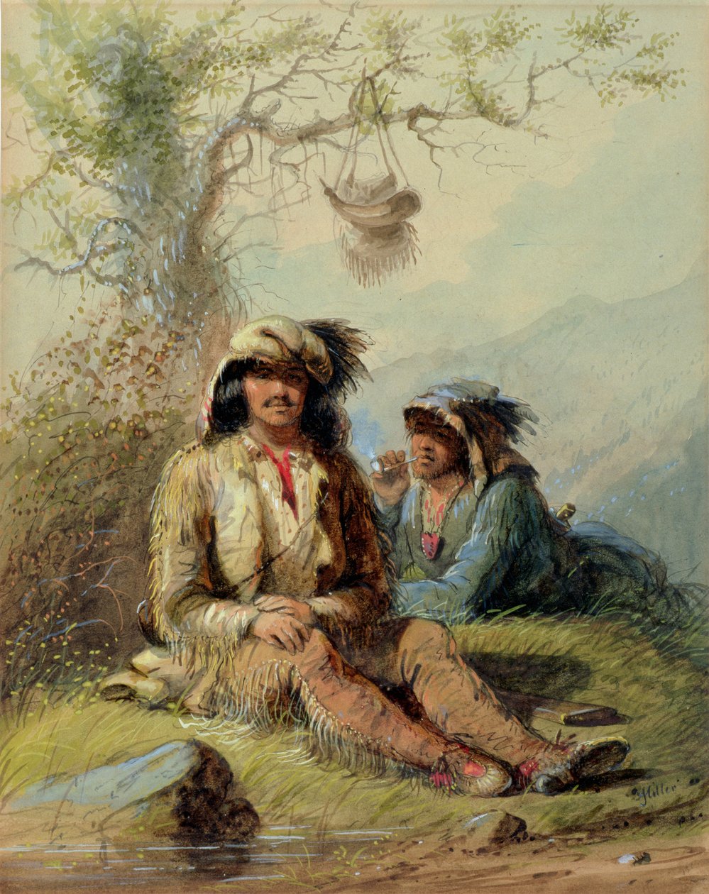 Trappers by Alfred Jacob Miller: Premium art reproduction