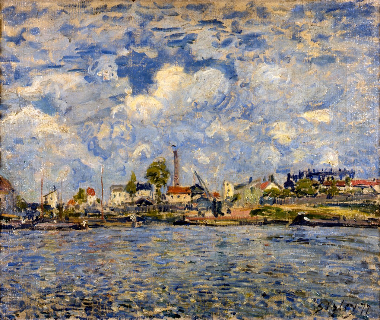 The Seine at Point du Jour by Alfred Sisley: Fine art print
