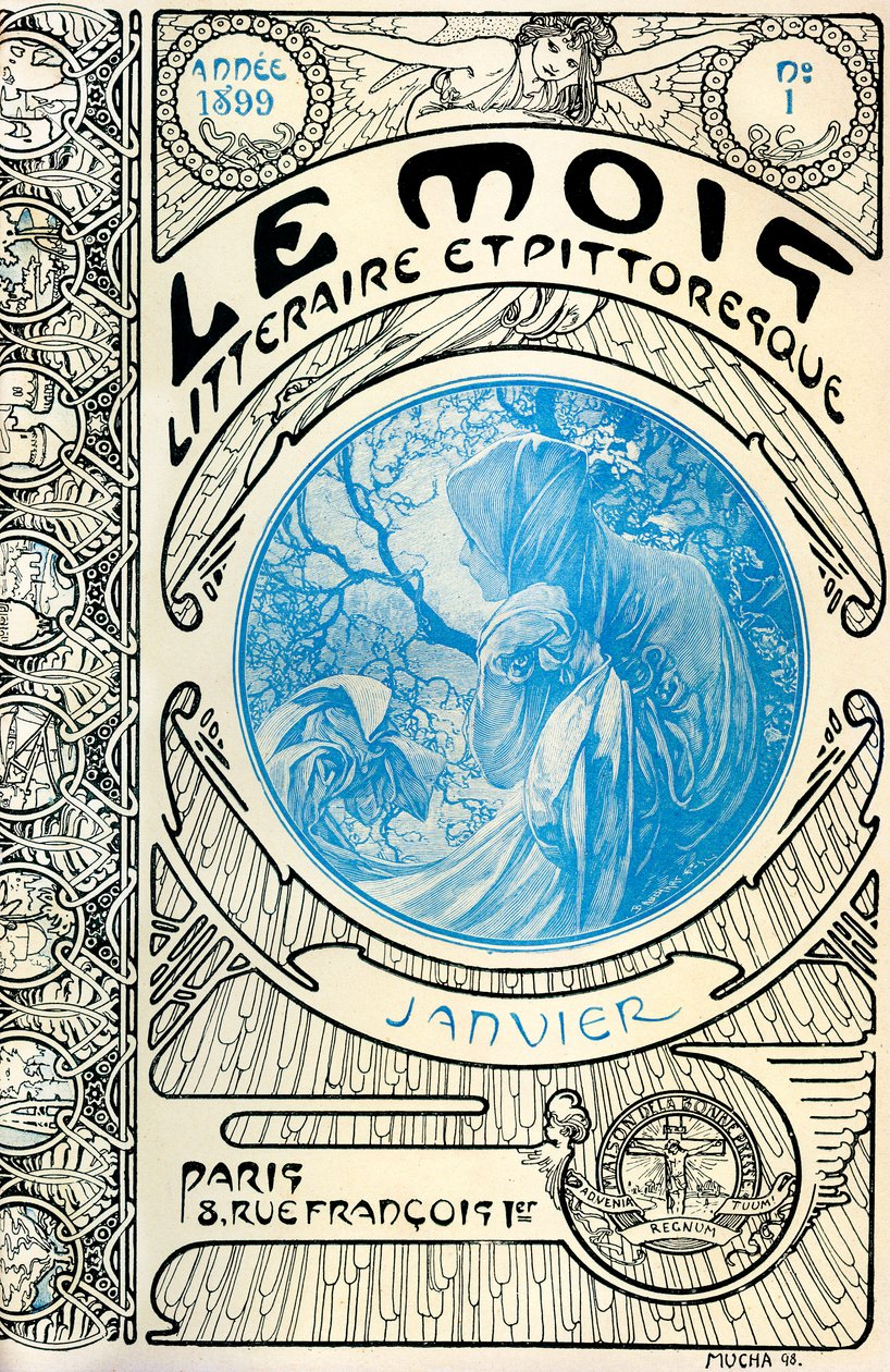 Cover of the magazine 'The Literary and Picturesque Month' by Alphonse ...