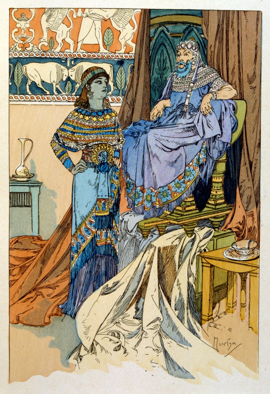 Illustration by Alphonse Mucha from 'Rama' a Poem in Three Acts by Paul ...