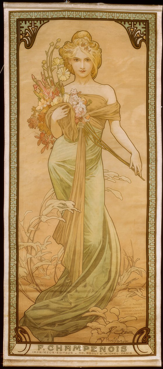 Spring by Alphonse Mucha: Highest-quality art reproduction