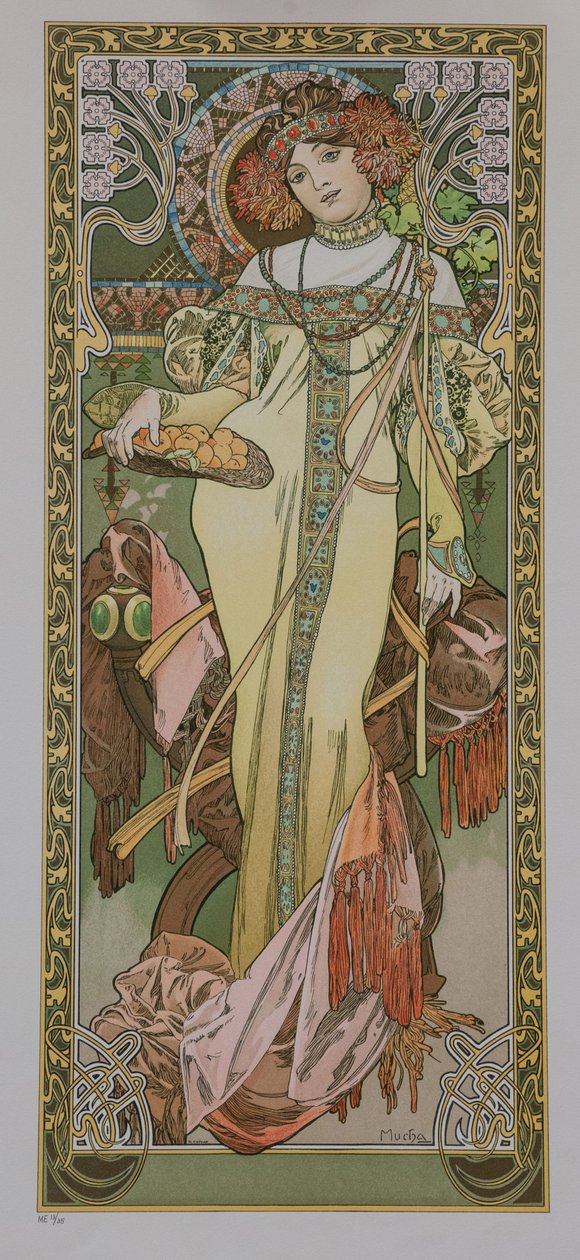 The Four Seasons: Autumn by Alphonse Mucha: Fine art print