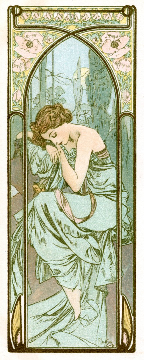 Alphonse Mucha Nights Rest