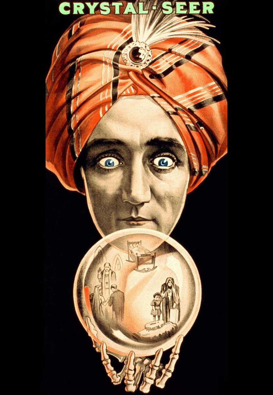 American poster for the show Crystal Seer (which reads the crystal ball ...